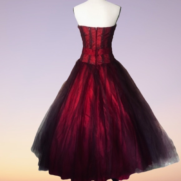 Dresses | Masquerade Formal Dress Burgundy Ball Gown Prom | Poshmark